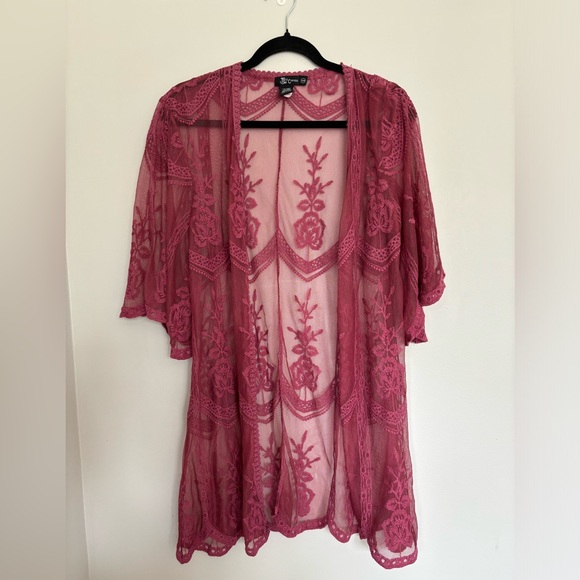Miss Chievous | Intimates & Sleepwear | Miss Chevious Maroon Lace Cover ...